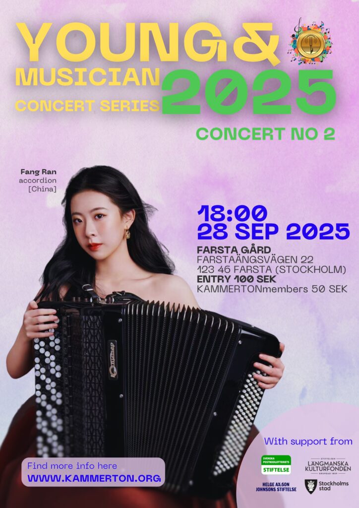 Fang Ran Performs at Young & Musician Concert Series 2025 - Sweden ...